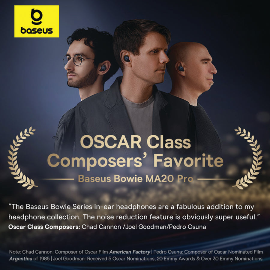 Baseus Bowie MA20 Pro – ANC, 38H Battery, Wireless Charge | South Africa