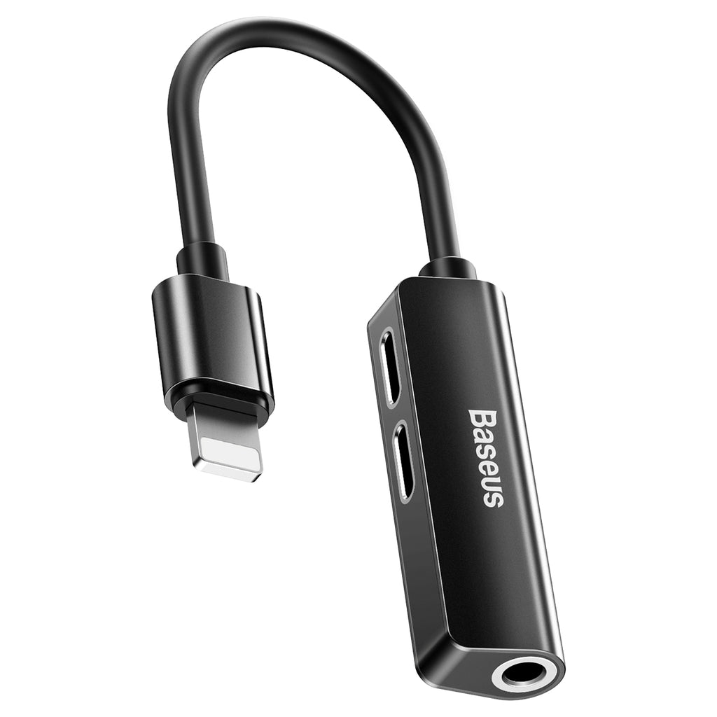 Baseus L52 3-in-1 Lightning Audio & Charge Adapter