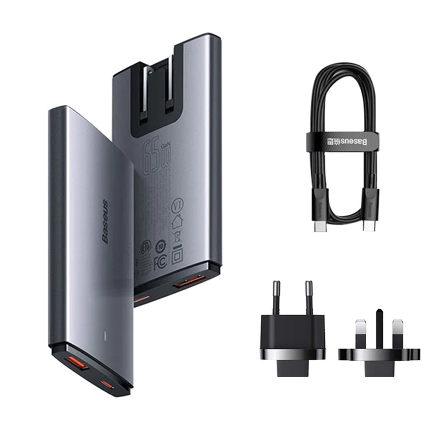 Baseus GaN5 Pro Fast Charging Universal Travel Adapter 65W & Type-C 1M